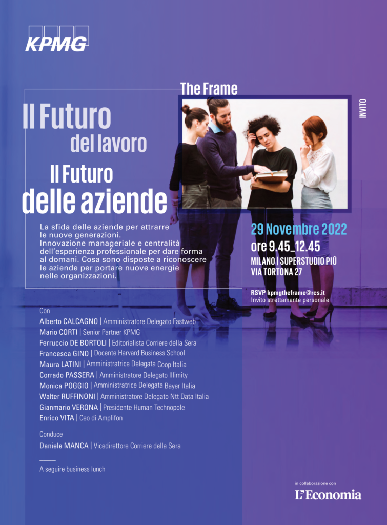 KPMG The Frame 29 Novembre 2022 - Agenzia Organizzazione Eventi